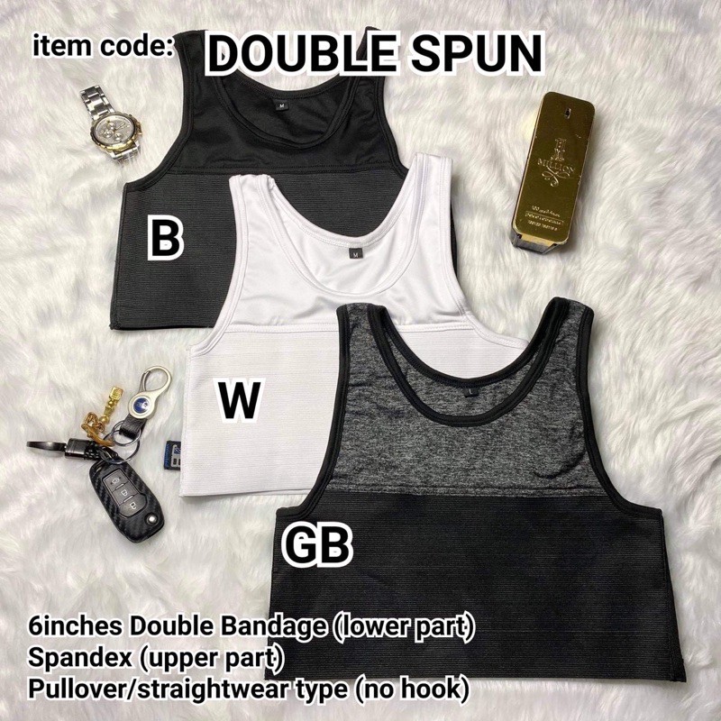 6 Inches Double Bandage No Hook Half Chest Binder Breast Supporter For