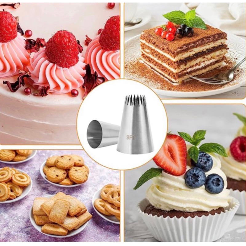 9FT OPEN STAR LARGE PASTRY ICING PIPING DECORATING TIP/ CHURROS TIP ...