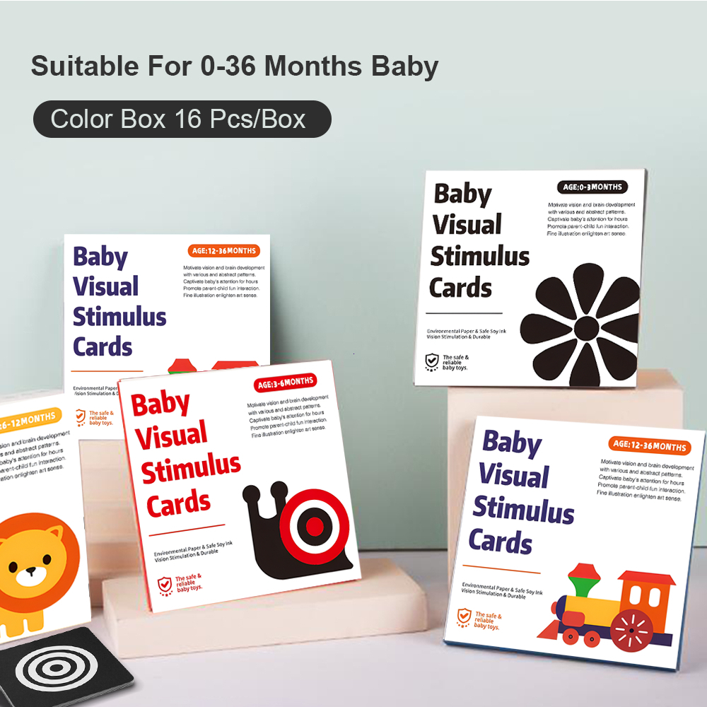 FunToy Baby Visual Stimulation Cards Toy Baby Flashcards Black & White ...