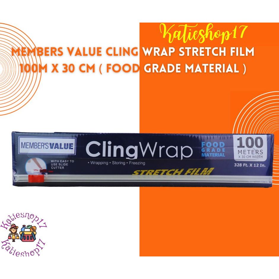 Members Value Cling Wrap Stretch Film 100m x 30 cm ( Food Grade Material ) | Shopee Singapore