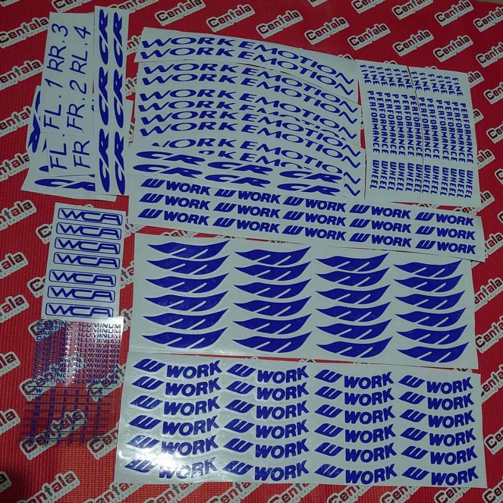 Work CR-Kai Wheel Decals Navy Blue Car mags | Shopee Singapore