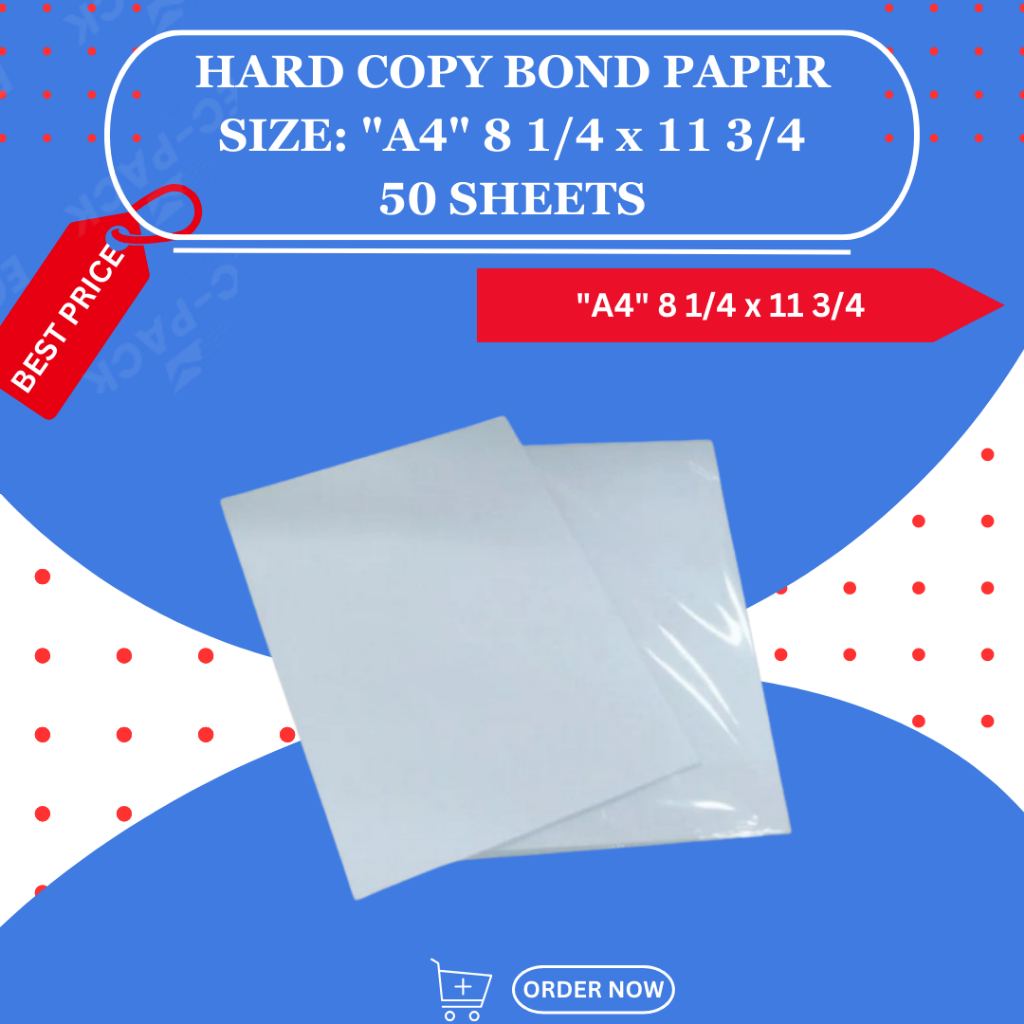 Hard Copy Bond Paper/ Copier Paper A4 Size 50 Sheets | Shopee Singapore