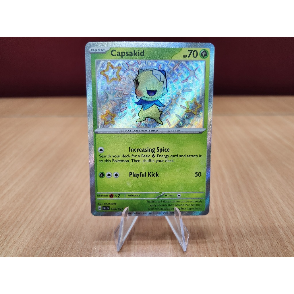 Shiny Capsakid Paldean Fates - 106/91 - Shiny Scarlet and Violet ...