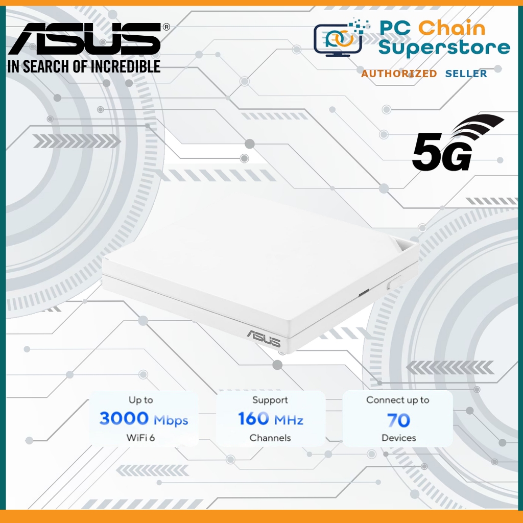 ASUS RT-AX57 GO 4G/5G Travel Router - AX3000 Dual Band WiFi 6 / VPN ...