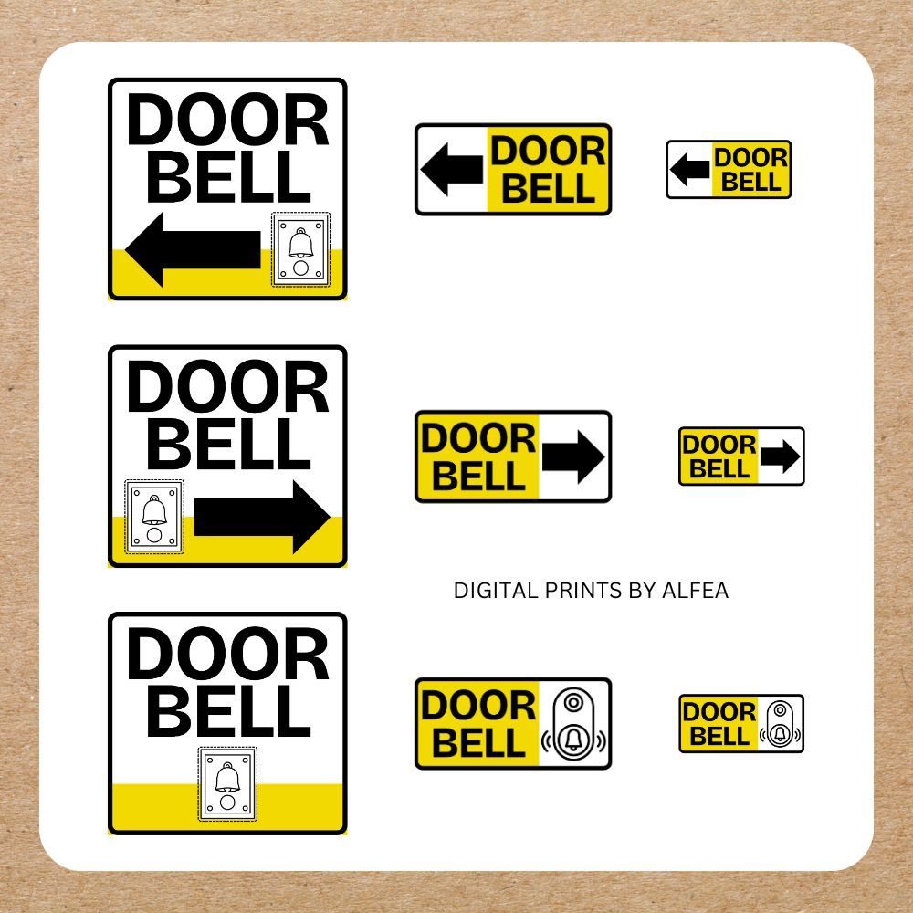 DOOR BELL SIGNAGE | DOORBELL SIGNS | LAMINATED SIGNAGE | Shopee Singapore