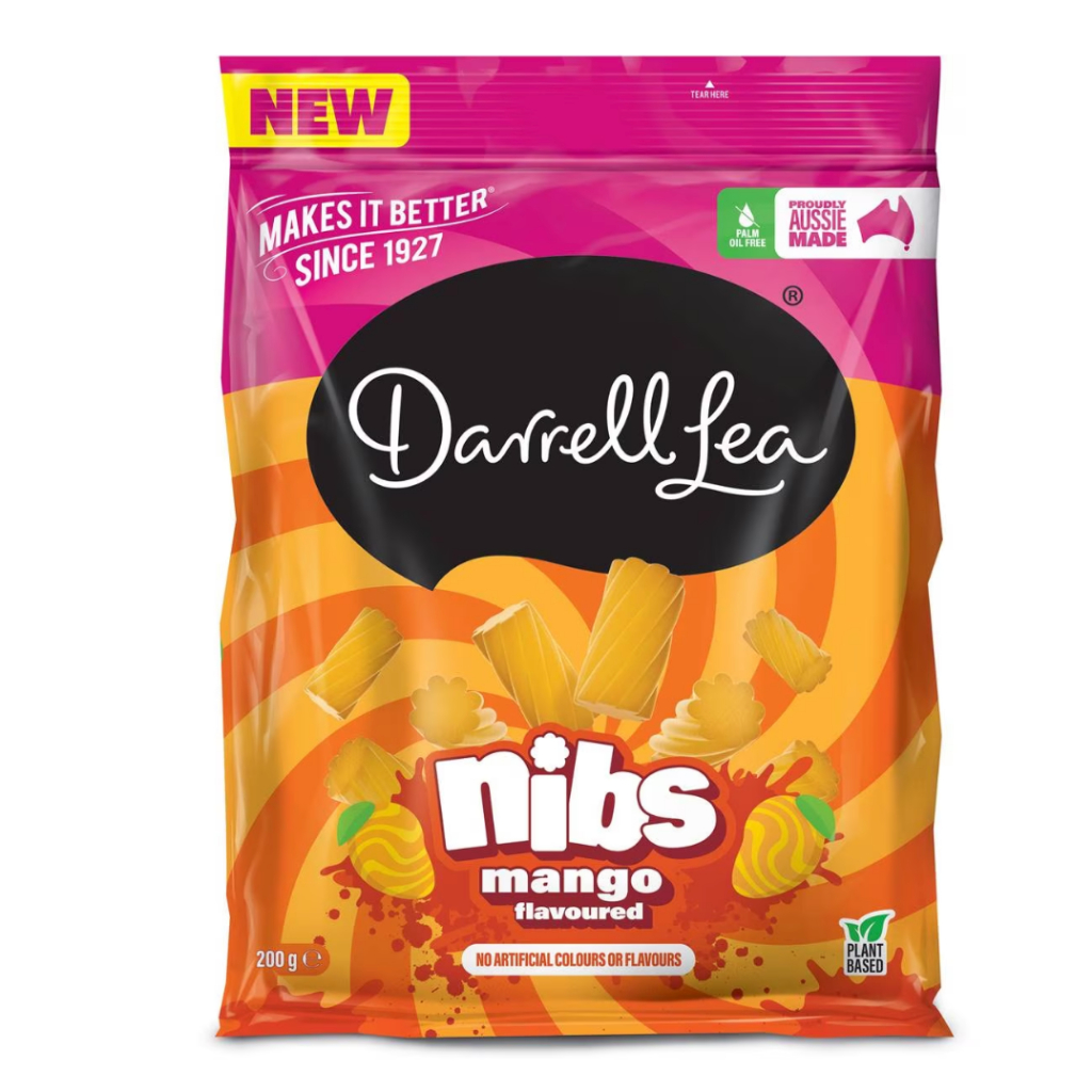 Darrell Lea Nibs Mango Flavoured 200g (January 2025) | Shopee Singapore