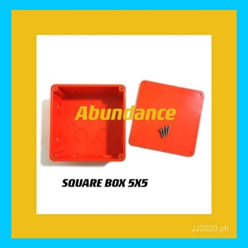PVC SQUARE TYPE JUNCTION BOX 5 x 5 electrical junction box | Shopee ...