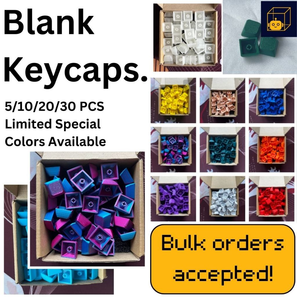 PixelBlock3D Blank Keycap Keycaps - FDM 3D Printed Different Colors XDA ...