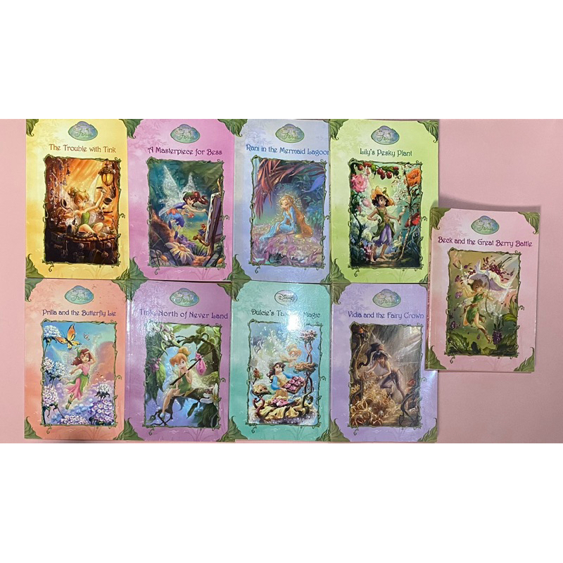 Disney Fairies Books Set of 9 Tales of Pixie Hollow Series | Shopee ...