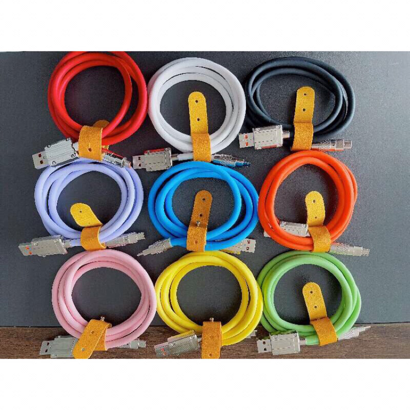 micro usb android ,ios, type c 120w fast charging liquid silicone cable ...