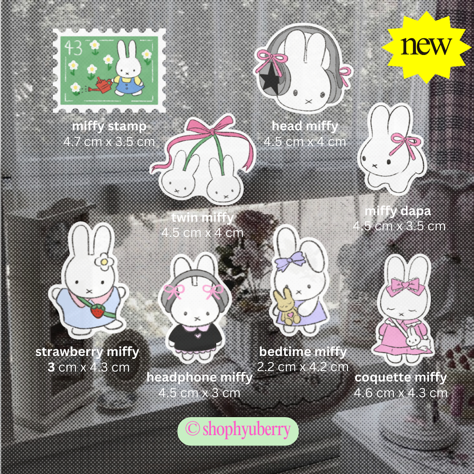 Miffy's World Holo Sticker by shophyuberry | stamp, headphone ...
