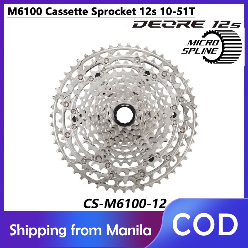SHIMANO Deore M6100 12 Speed Mountain Bike Flywheel 12S 10-51T HG-M6100 MicroSpline Cassette ...