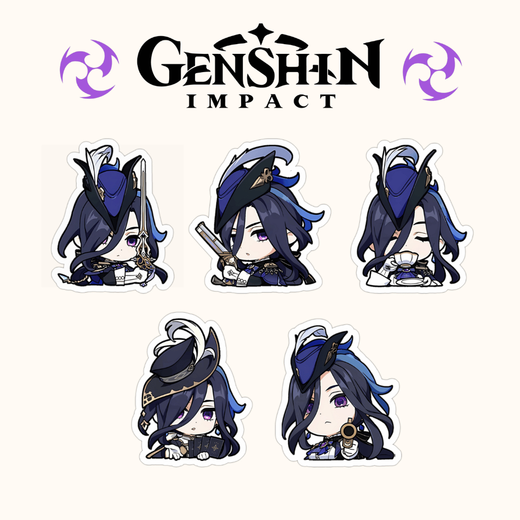 Genshin Impact Clorinde Emoji Sticker Set (4pcs) | Shopee Singapore