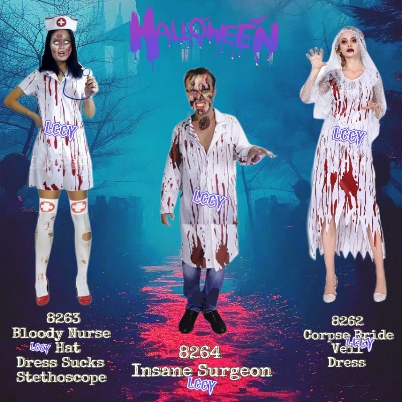 Halloween Costume Ball, Cosplay, Men and Women, Scary, Bloody Doctors ...
