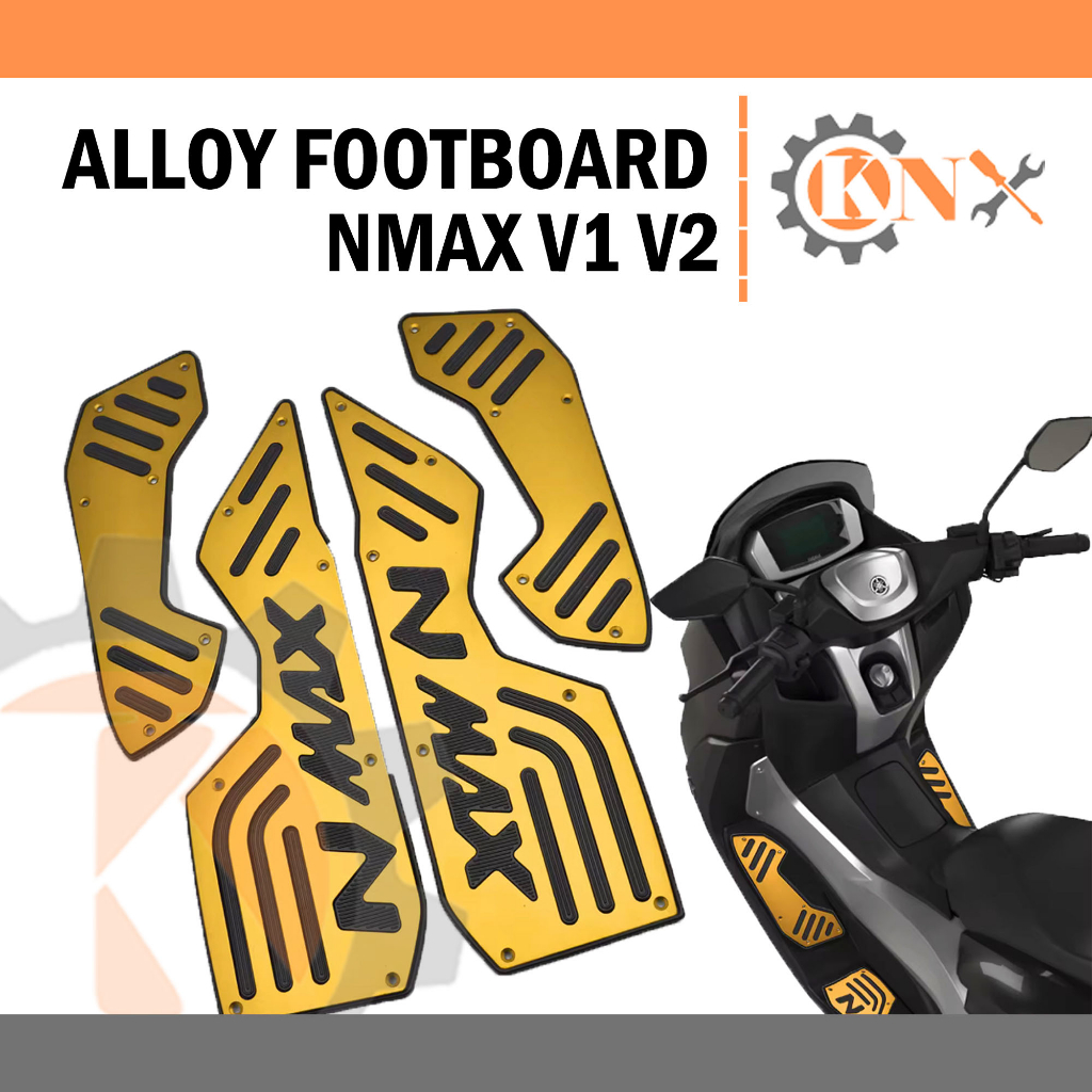 Nmax2020 (nmax v2) footboard Alloy Matting Set With Complete Bolts and ...