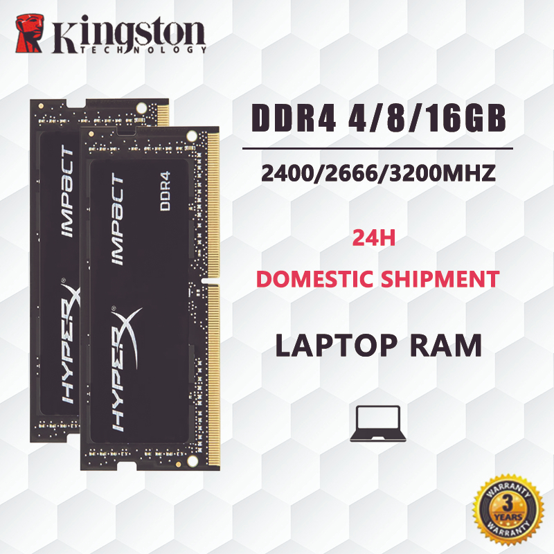 Kingston Hyperx Impact Laptop DDR4 RAM 4GB 8GB 16GB 2133Mhz 2400Mhz 2666Mhz 3200Mhz SOIDMM ...