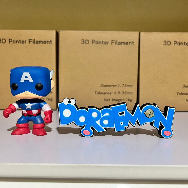 Doraemon 3D Logo for your action figures collection collectible toy ...