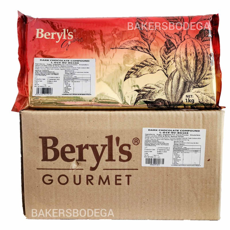 BERYLS DARK CHOCOLATE COMPOUND BAKING BAR 1KG | Shopee Singapore