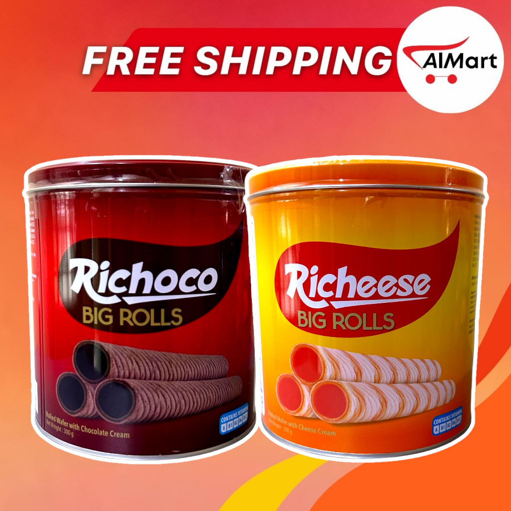 RICHOCO AND RICHEESE BIG ROLLS (300 GRAMS) | Shopee Singapore