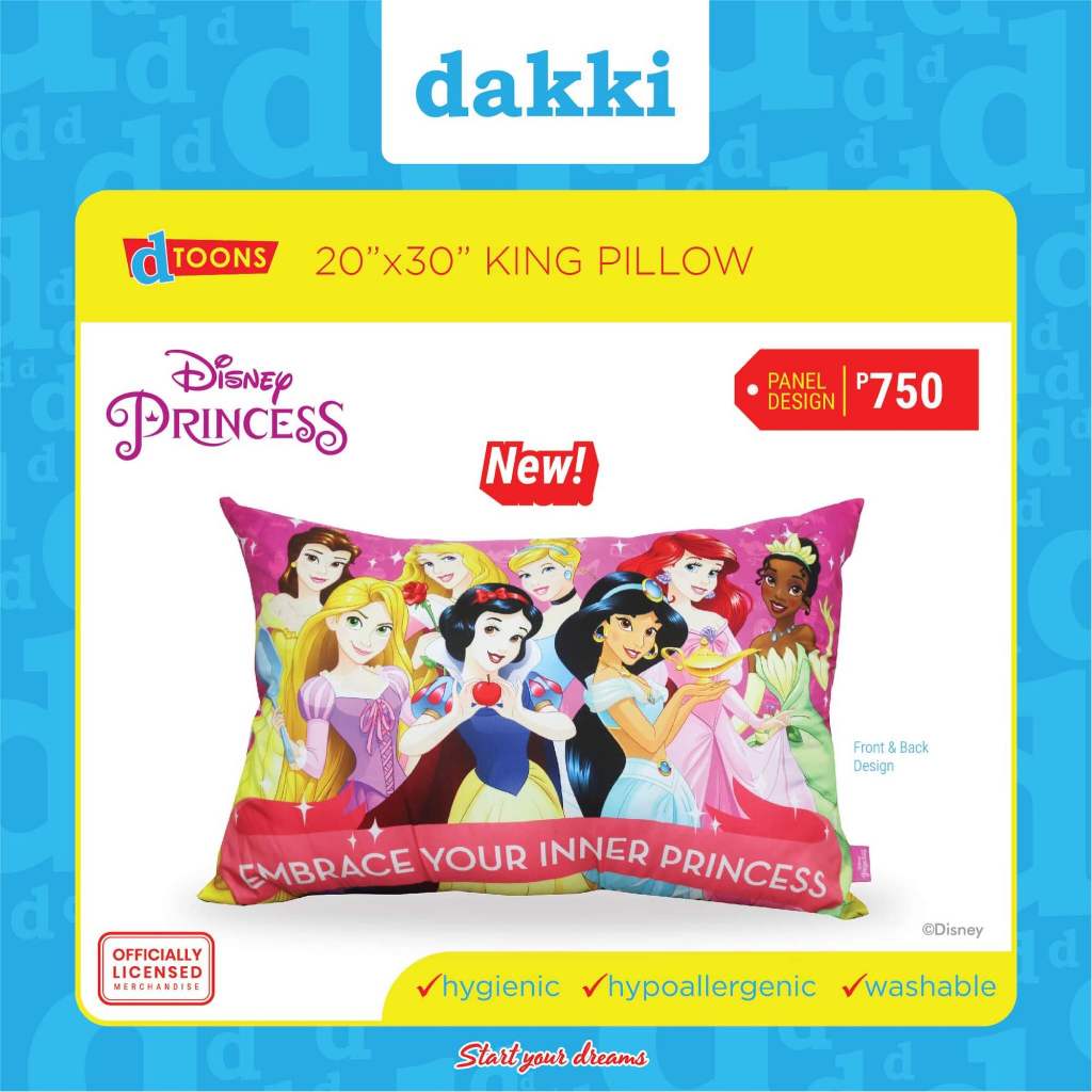 DAKKI KING SIZE PILLOW 20X30 CHARACTERED DESIGN (DISNEY PRINCESS ...