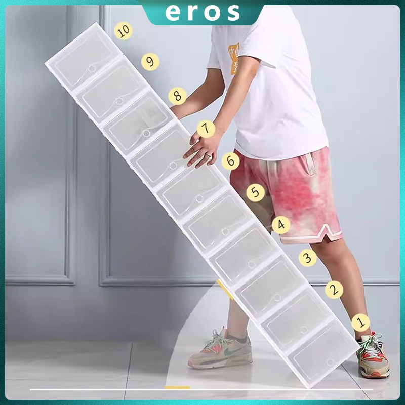 Big Colorful Shoe Rack Organizer With Cover Hard Plastic Foldable Shoe ...