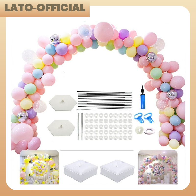 Balloon Arch Stand Kit 15pcs Pole Arc for Wedding Birthday Party with ...
