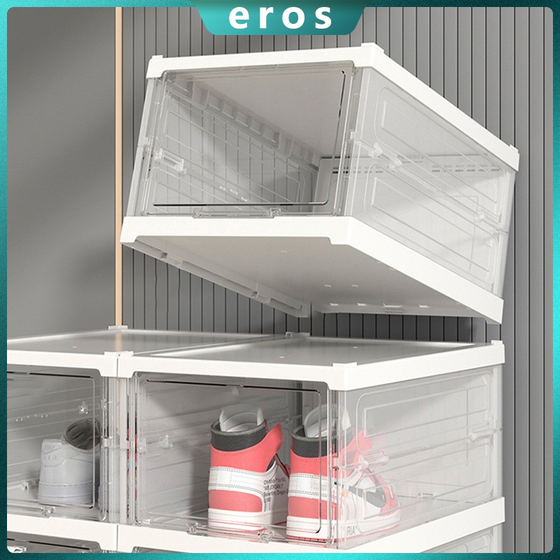 Big Size Shoe Rack Organizer Storage Box Hard Plastic Transparent ...
