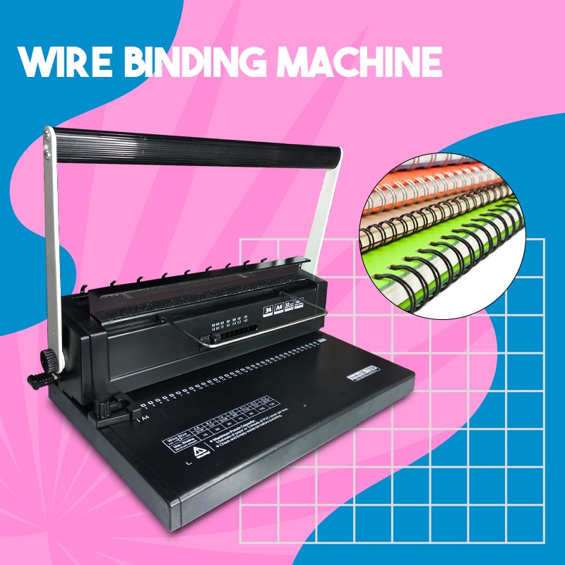 Q-W12M Wire Binding Machine 3:1 Pitch Double Loop Wire Binder Machine A4 Size | Shopee Singapore