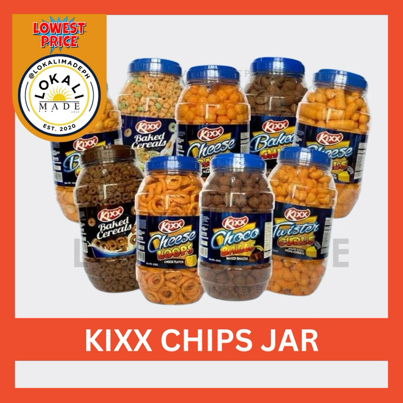 Kixx Jar - Cheese Rings, Cheese. Balls, Cheese Curls, Choco Balls ...