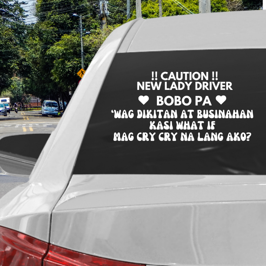 Car Sticker Decal Waterproof Vinyl CAUTION NEW DRIVER what if mag cry ...