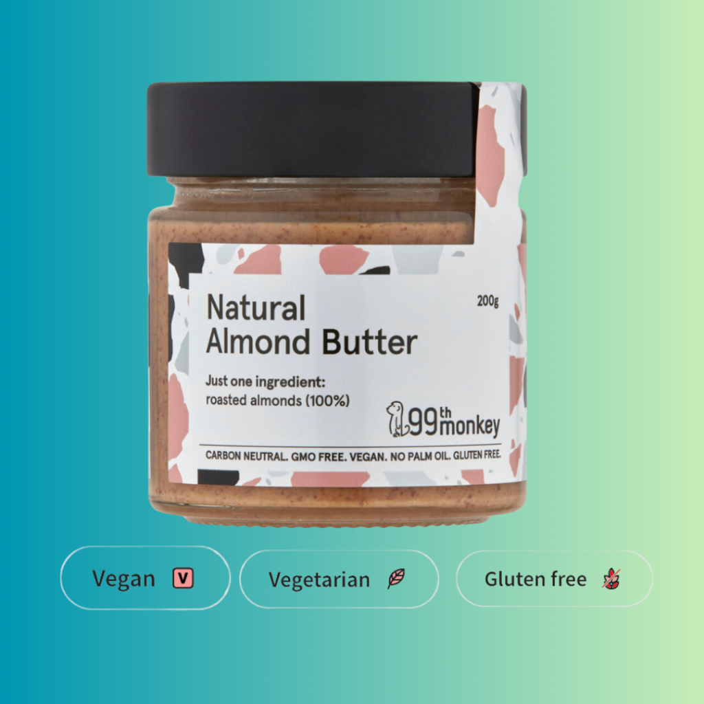 99th Monkey Natural Almond Butter | 200g (Feb 2025) | Shopee Singapore