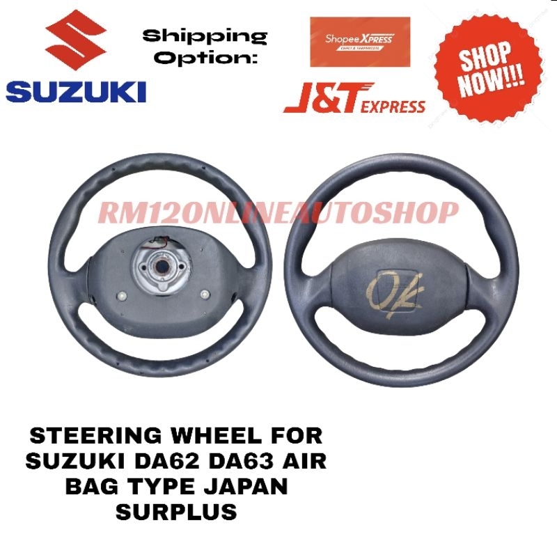 STEERING WHEEL FOR SUZUKI DA52 DA62 AIR BAG TYPE JAPAN SURPLUS | Shopee ...