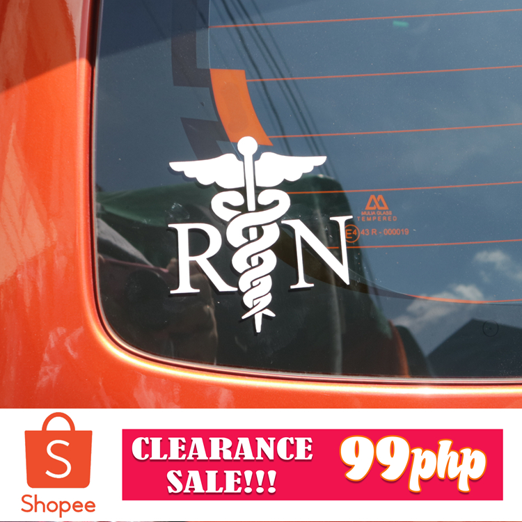 Car Sticker Decals - Car Sticker Decals RN Caduceus 4"x4" 3M Reflective ...