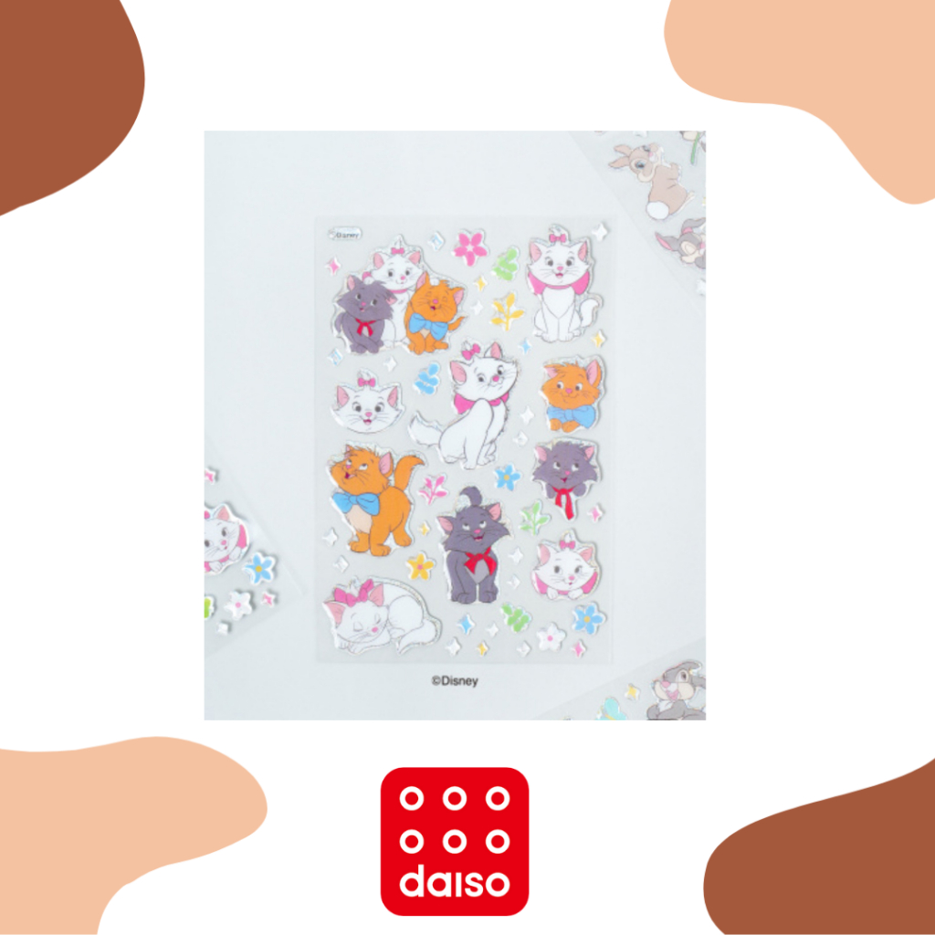 [DAISO KOREA] Marie Cat Holographic epoxy Stickers | Shopee Singapore