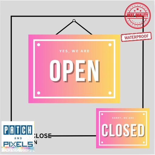 Open Close Sign Laminated/PVC/Metal Sheet/Sintra Pastel Colors | Shopee ...