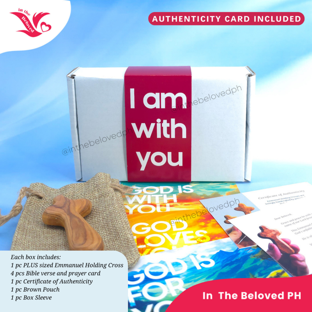 Emmanuel Holding Cross PLUS from Holy Land with Bible Verse Card Gift ...