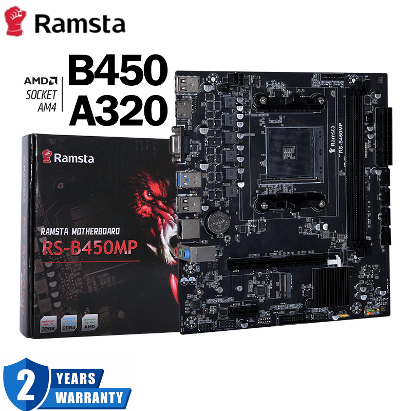 Ramsta A320/B450 ATX Motherboard Support AM4 Socket a Series A and AMD ...