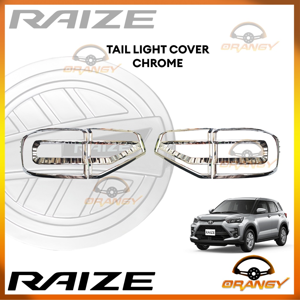 Toyota Raize 2022 to 2024 Taillight Cover MATTE BLACK / CHROME Tail ...
