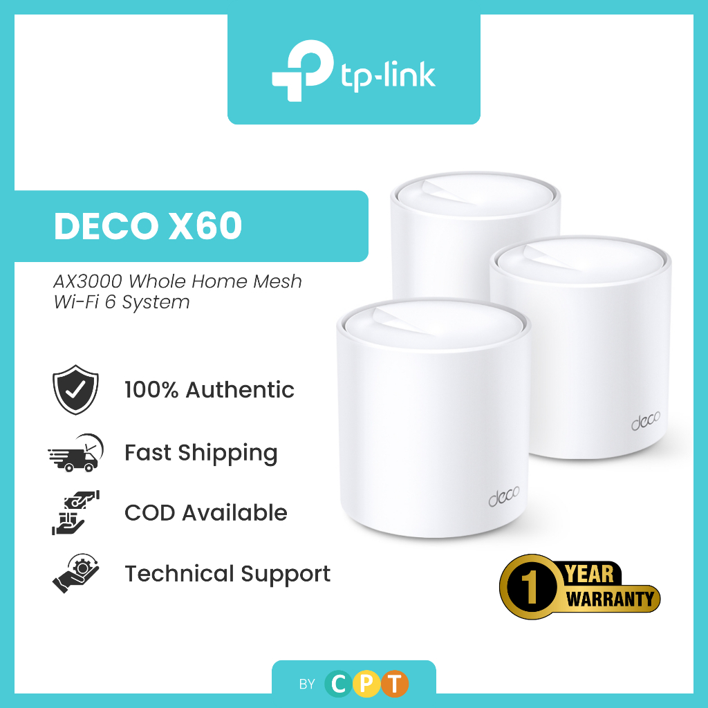 TP-Link | Deco X60 | AX3000 | MU-MIMO | Whole | Home | AI-Driven | Mesh ...