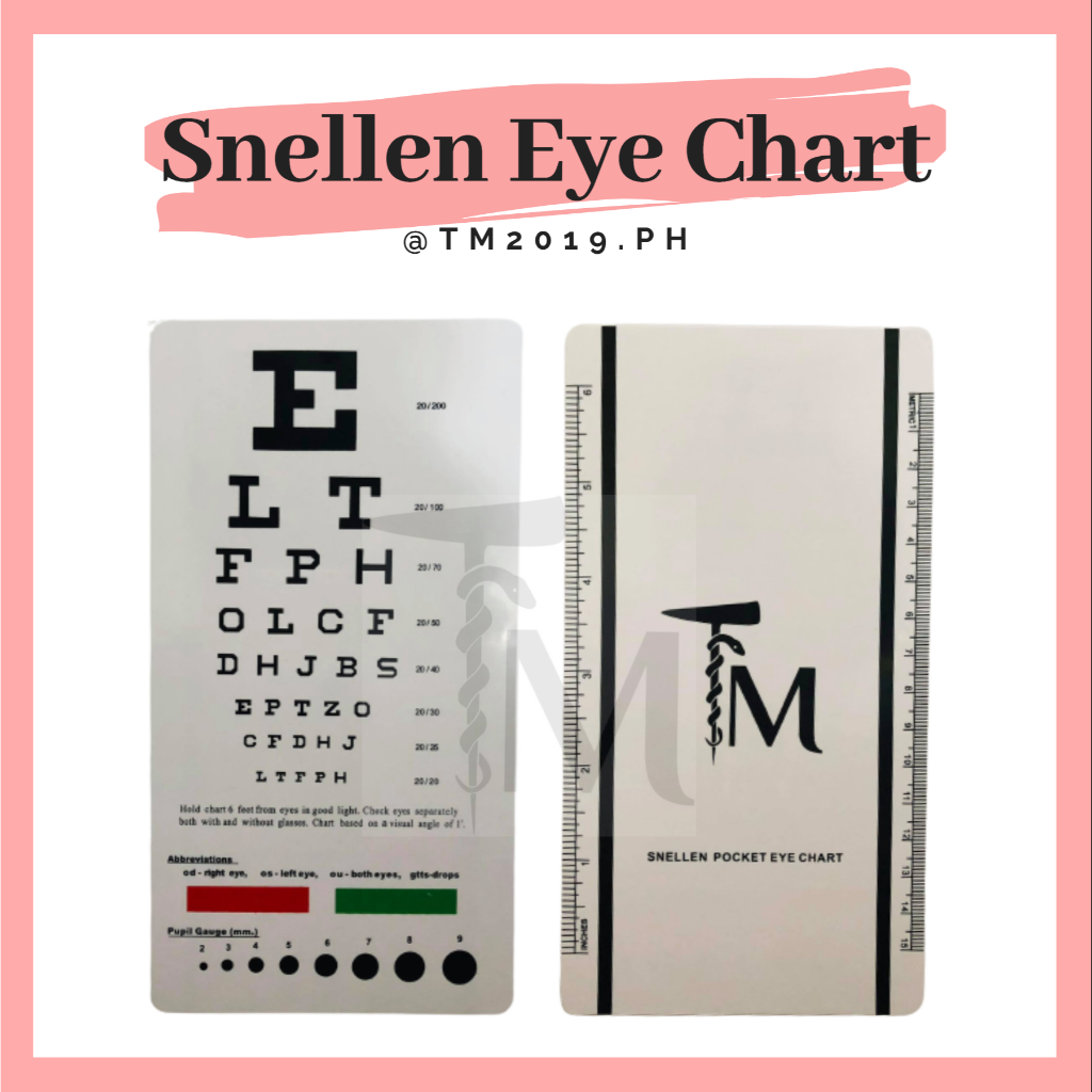 Pocket Snellen Eye Chart | Shopee Singapore