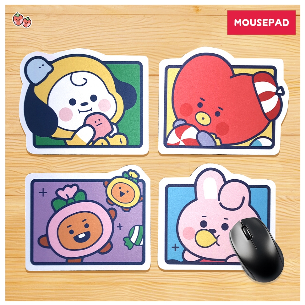 BTS Mousepad BT21 - Cooky Tata Rj Shooky Mang Chimmy Koya Jung Kook ...
