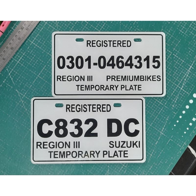TEMPORARY PLATE FOR MC/EMC (LTO STANDARD) | Shopee Singapore