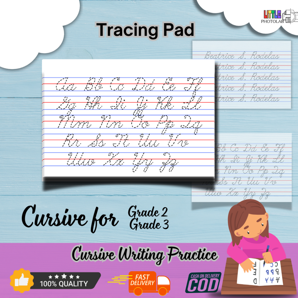 CURSIVE TRACING PAD Writing for Grade 2 and Grade 3 | Handwriting ...