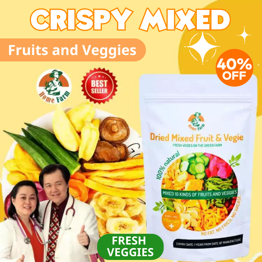 HOMEFARM Crispy Mixed Fruits And Veggies Healthy Snack Mix 11 Kinds Of ...