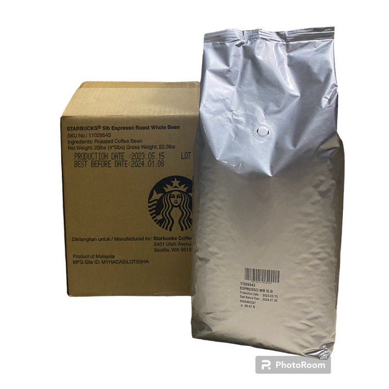 Starbucks Coffee Beans 5LB / 2.3KG (Dark and Medium Arabica) | Shopee ...