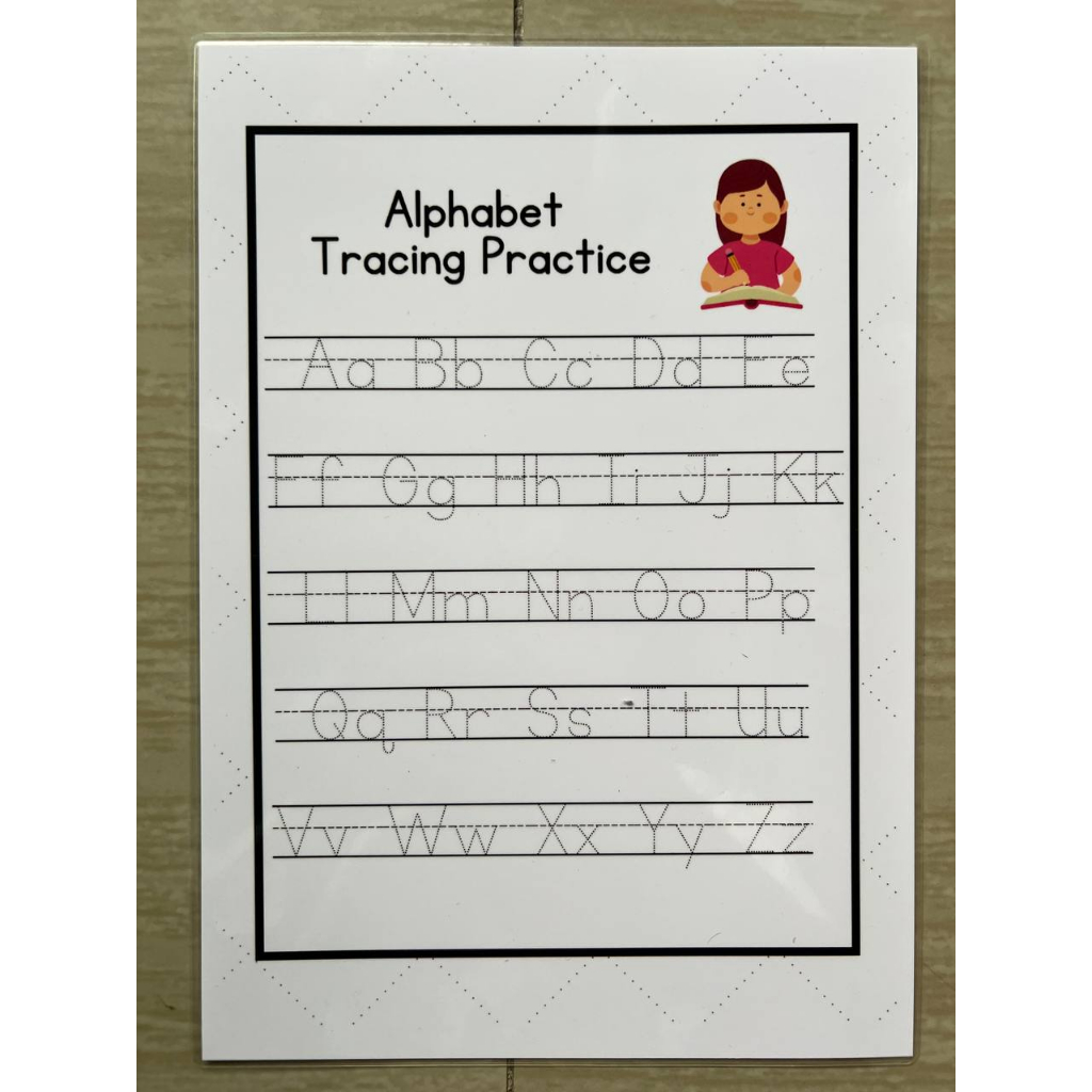 Educational learning materials for kids Laminated A4 Size Chart TRACING ...