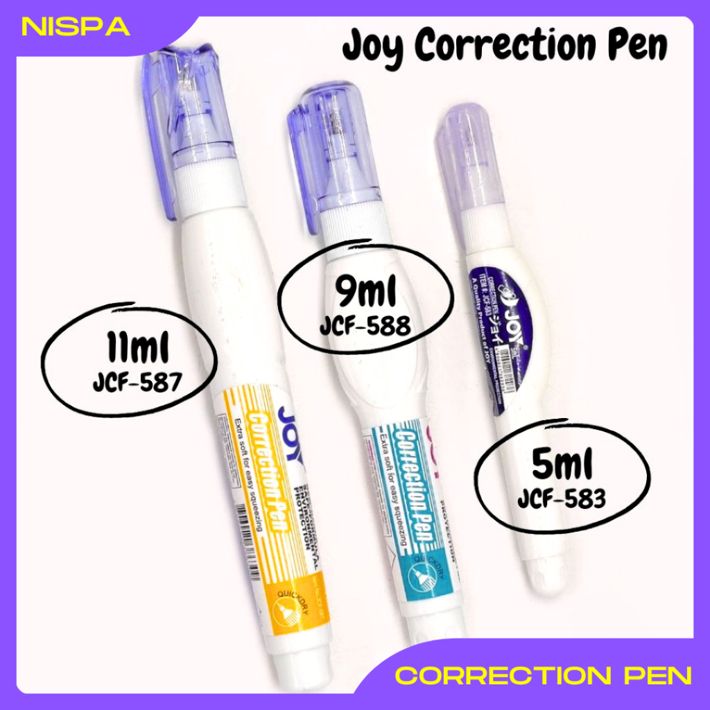 Nispa Joy Correction Pen Quick-drying Correction Fluid White Erase Pen ...