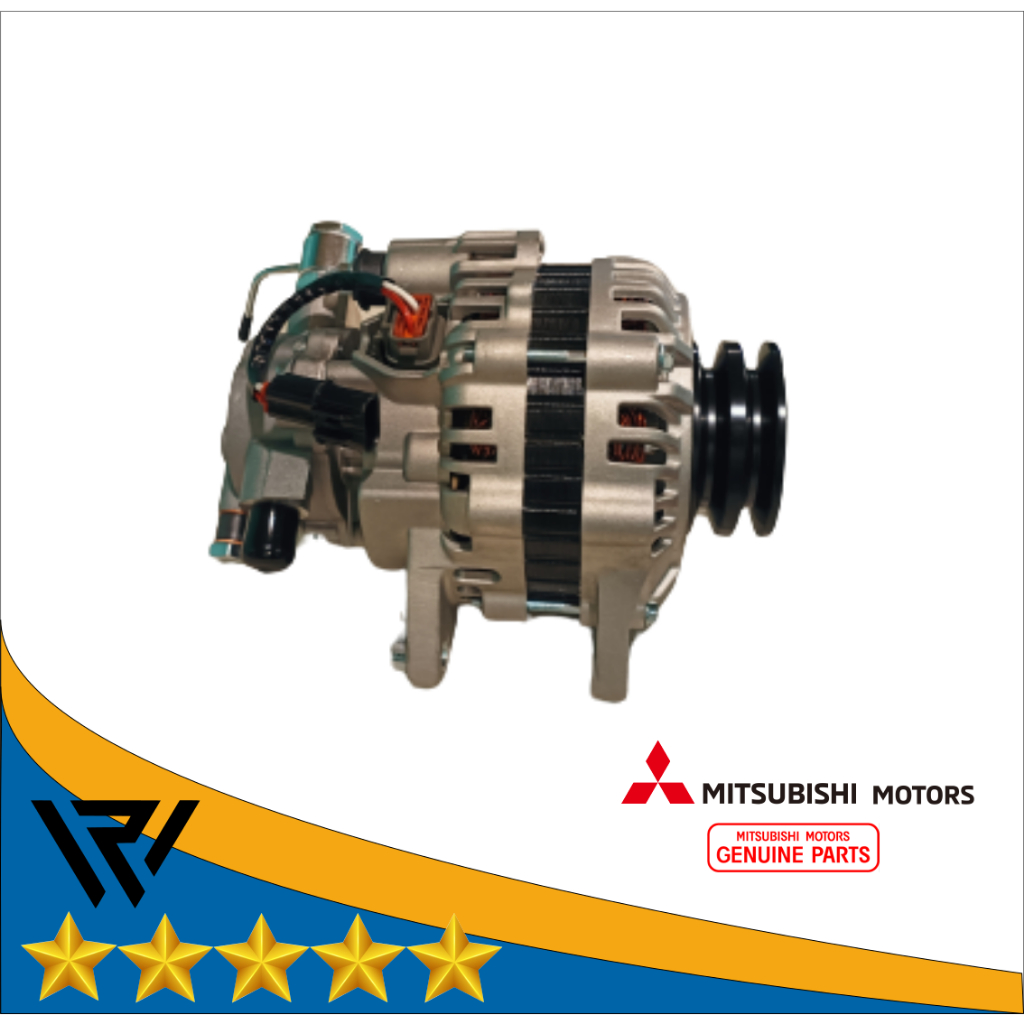 Mitsubishi alternator 4d56 double pulley 110A 12V w/ vacuum pump ...