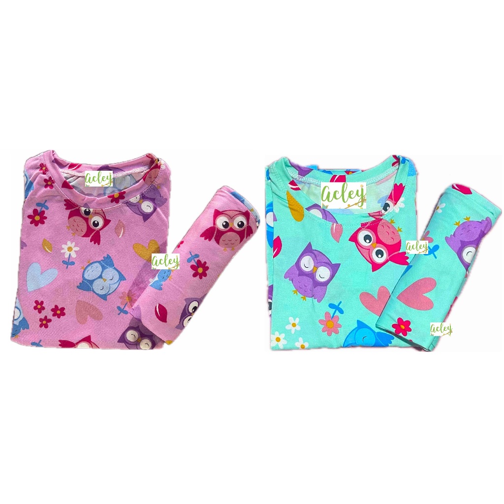 Owl Terno Pajama for Girls | Shopee Singapore