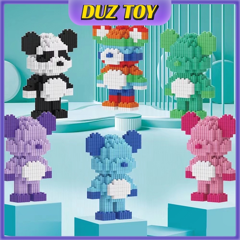 【DUZ】Bear Blocks Building Blocks Cartoon Series Educational Toys Kaws ...
